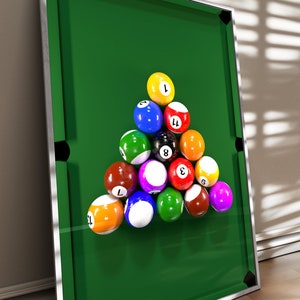 Billiards Wall Art Decor Game Art for Man Cave Interior Wall Art Decor ...