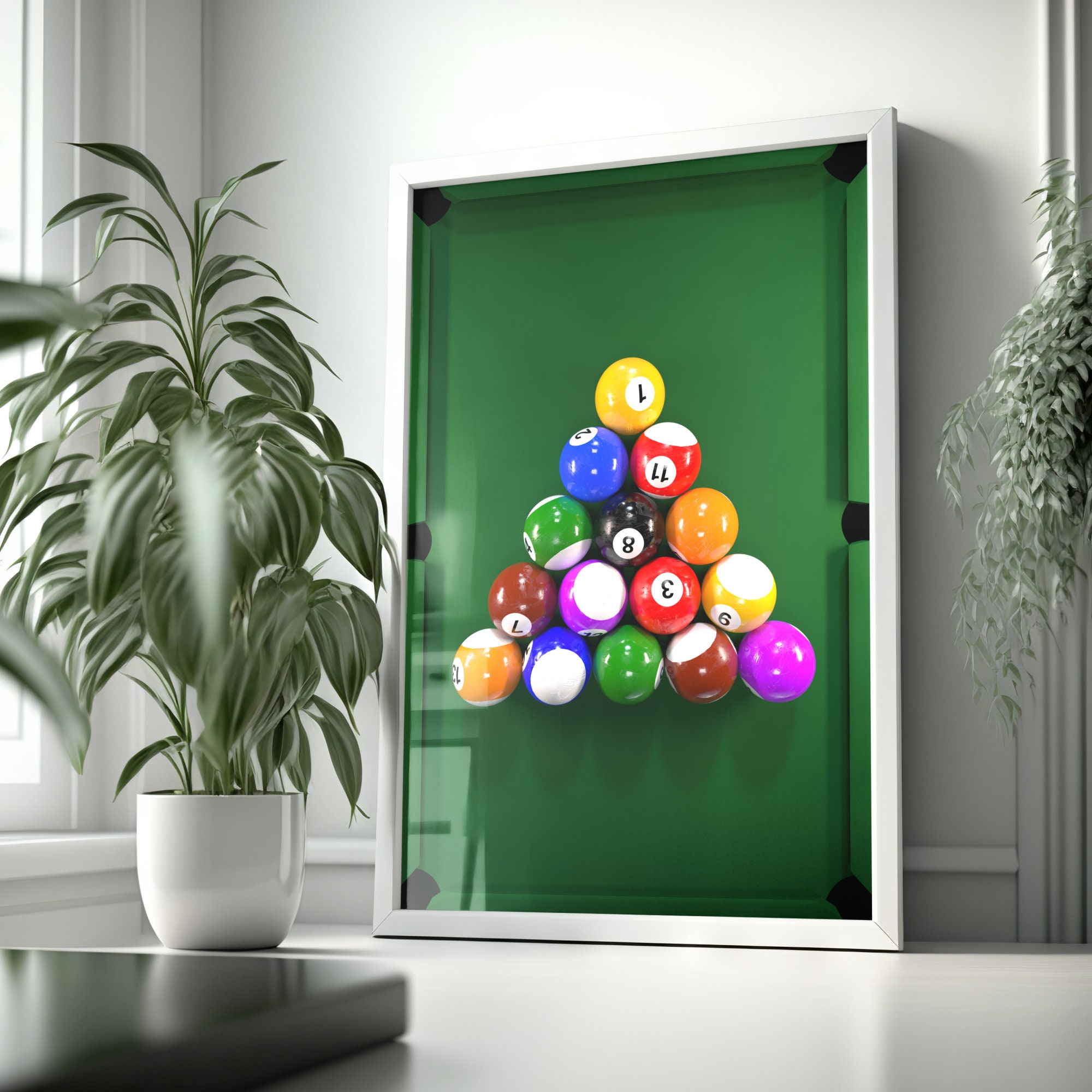 Billiards Wall Art Decor Game Art for Man Cave Interior Wall Art Decor ...