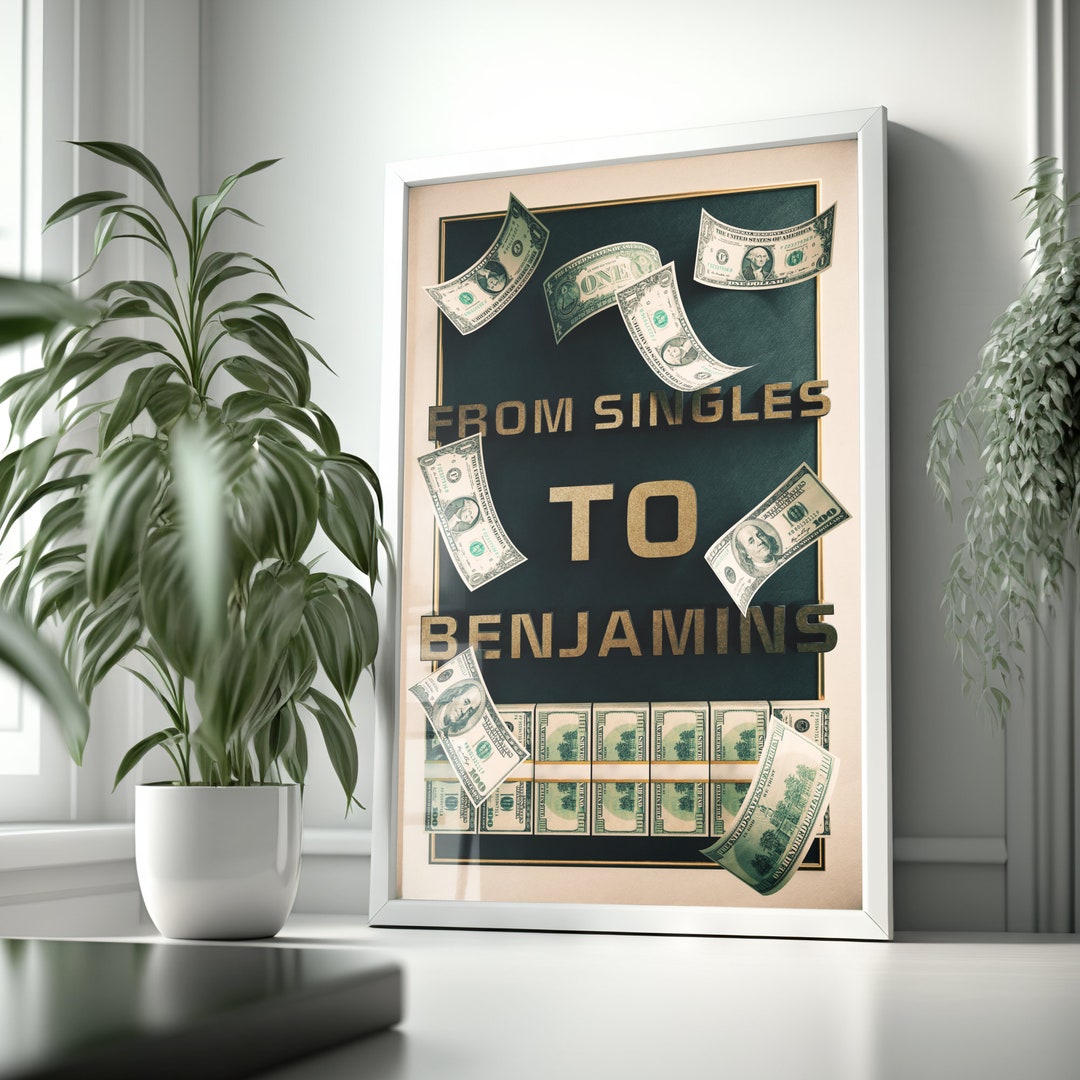 Cash Money Quote Wall Art Decor Cash Man Cave Interior Wall Art Decor ...