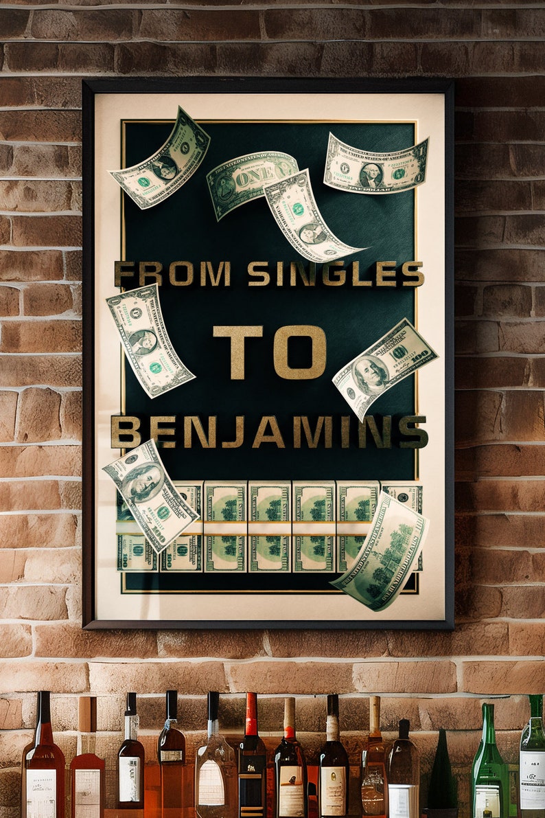 Cash Money Quote Wall Art Decor Cash Man Cave Interior Wall Art Decor ...