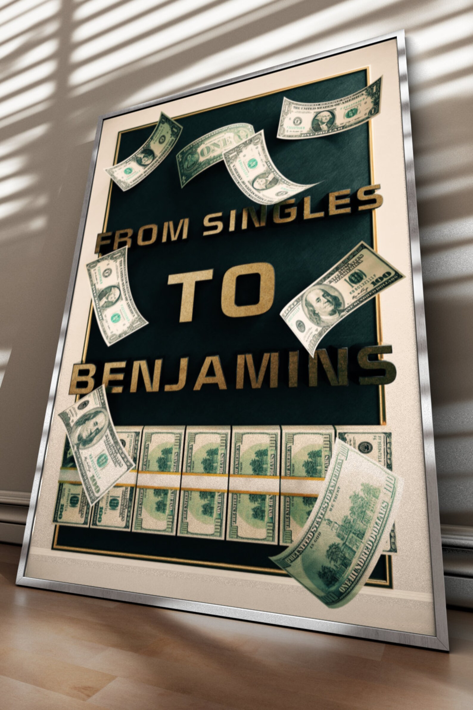 Cash Money Quote Wall Art Decor Cash Man Cave Interior Wall Art Decor ...