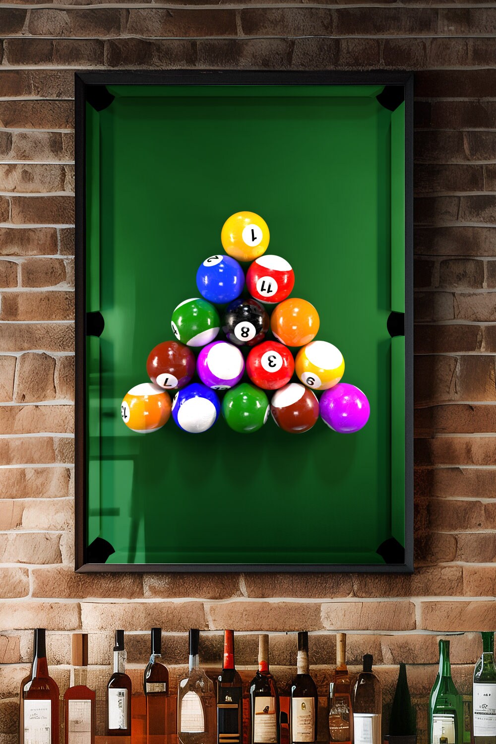 Billiards Wall Art Decor Game Art for Man Cave Interior Wall Art Decor ...