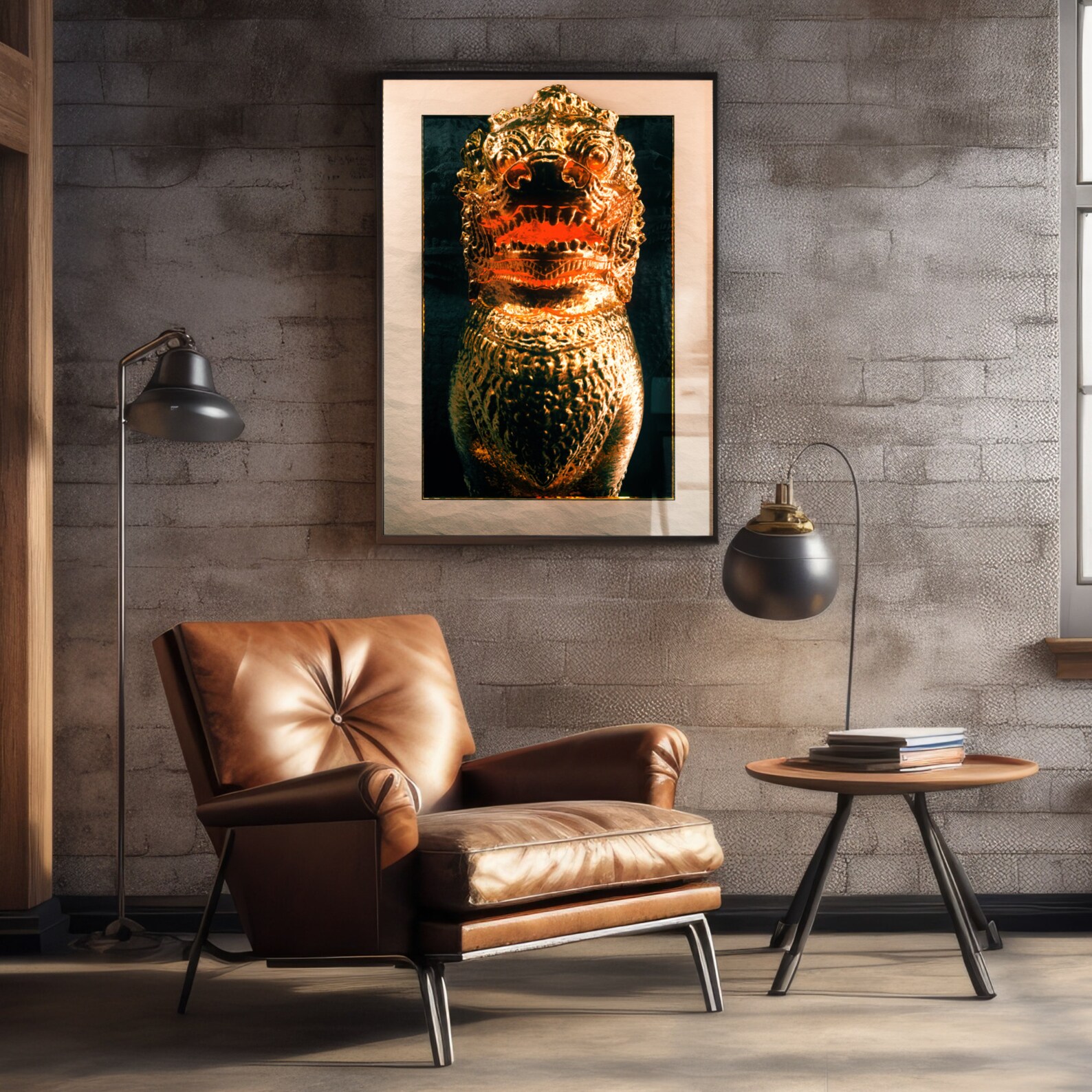 Bayon Lion Wall Art Decor Bayon Lobby Interior Wall Art Decor Office ...