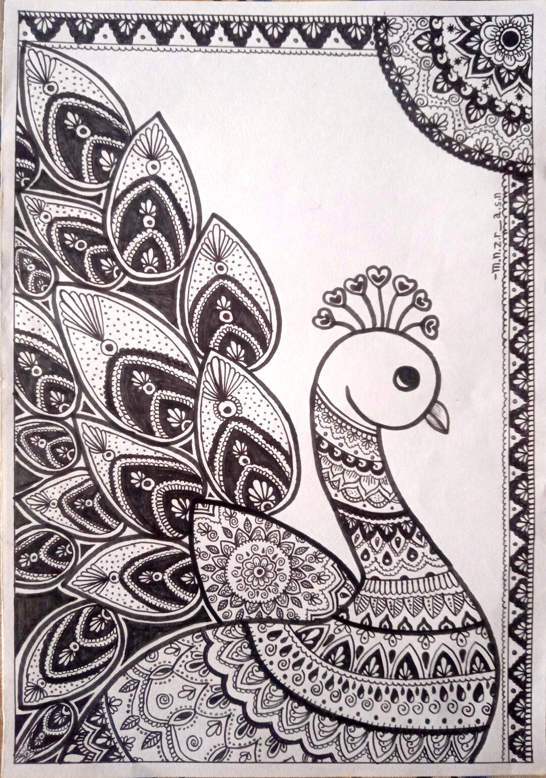 Handmade Doodle Art, for Wall Decor and Home Decor, House Warming Gift ...