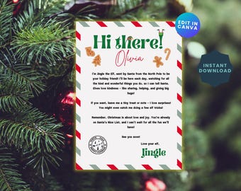Personalized Elf Arrival Letter Magical Printable Christmas Elf Poem ...