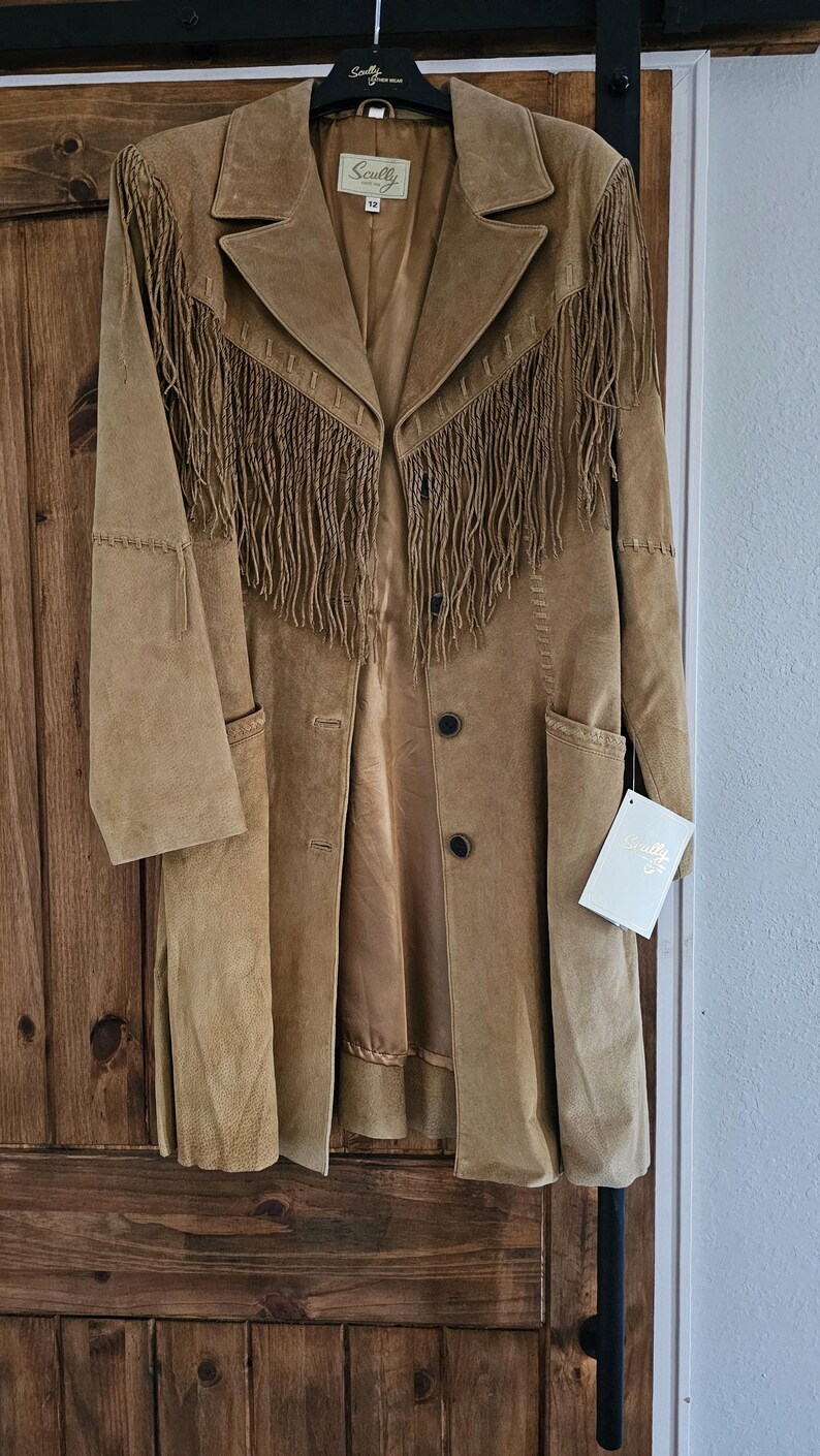 Vintage Scully Western Suede Fringe Coat. - Etsy