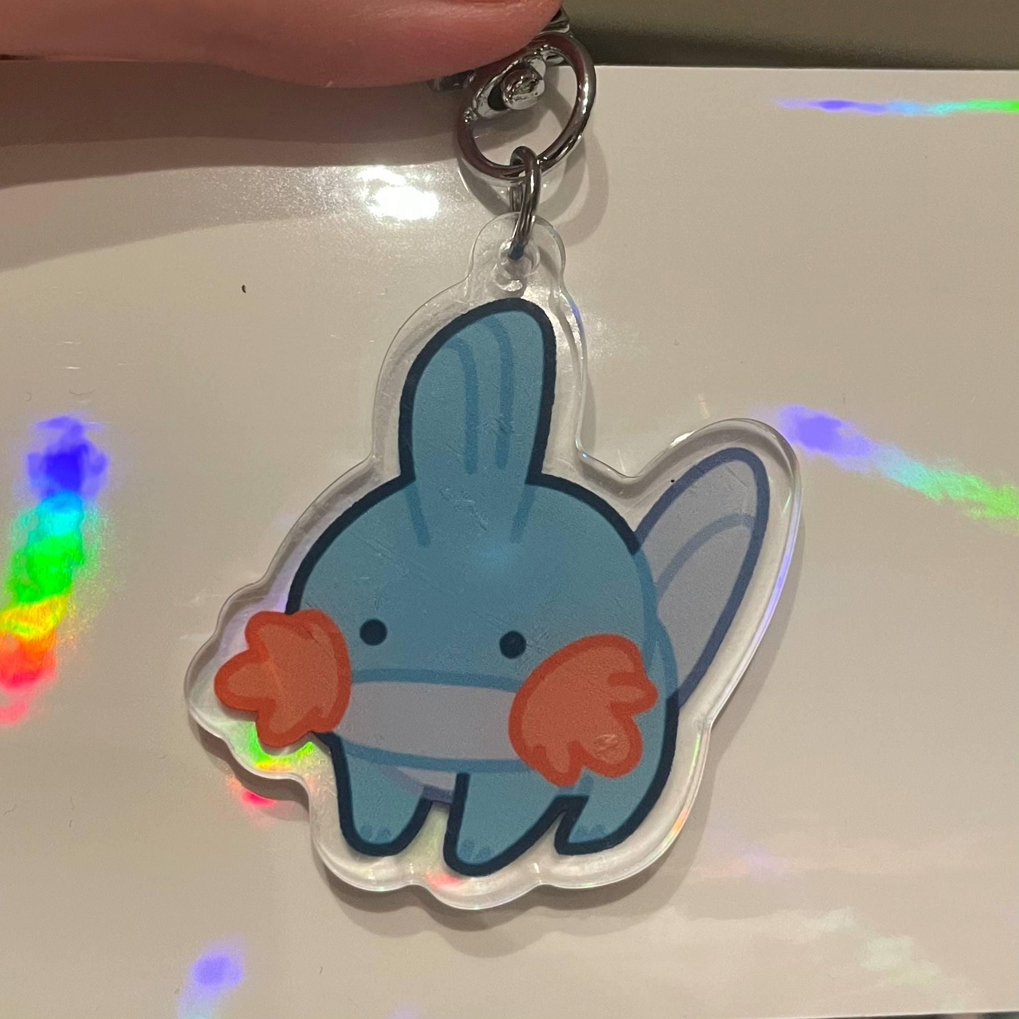 Pokemon Water Type Acrylic Keychains. Squirtle, Mudkip, Popplio, Wooper ...