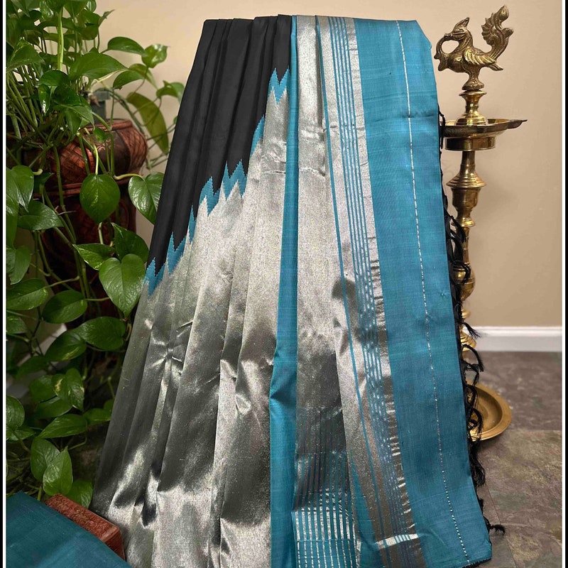 Silver Tissue Saree - Etsy