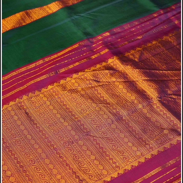 Temple Design Saree - Etsy