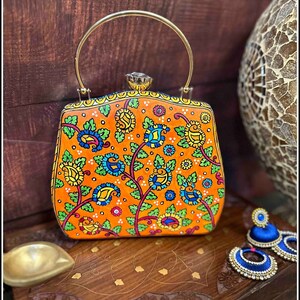 Handpainted Clutch in Vibrant Color Combo - Etsy