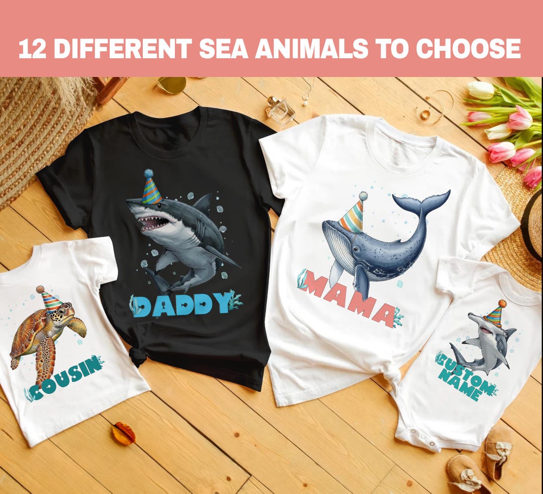 Under the Sea Birthday Shirt, Ocean Theme Party Family Matching Outfit ...
