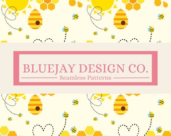 Honey Seamless Pattern in Neutral - Etsy