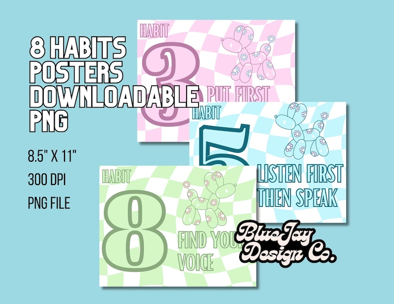 8 Habits Classroom Posters Png, 7 Habits of Healthy Kids Posters ...