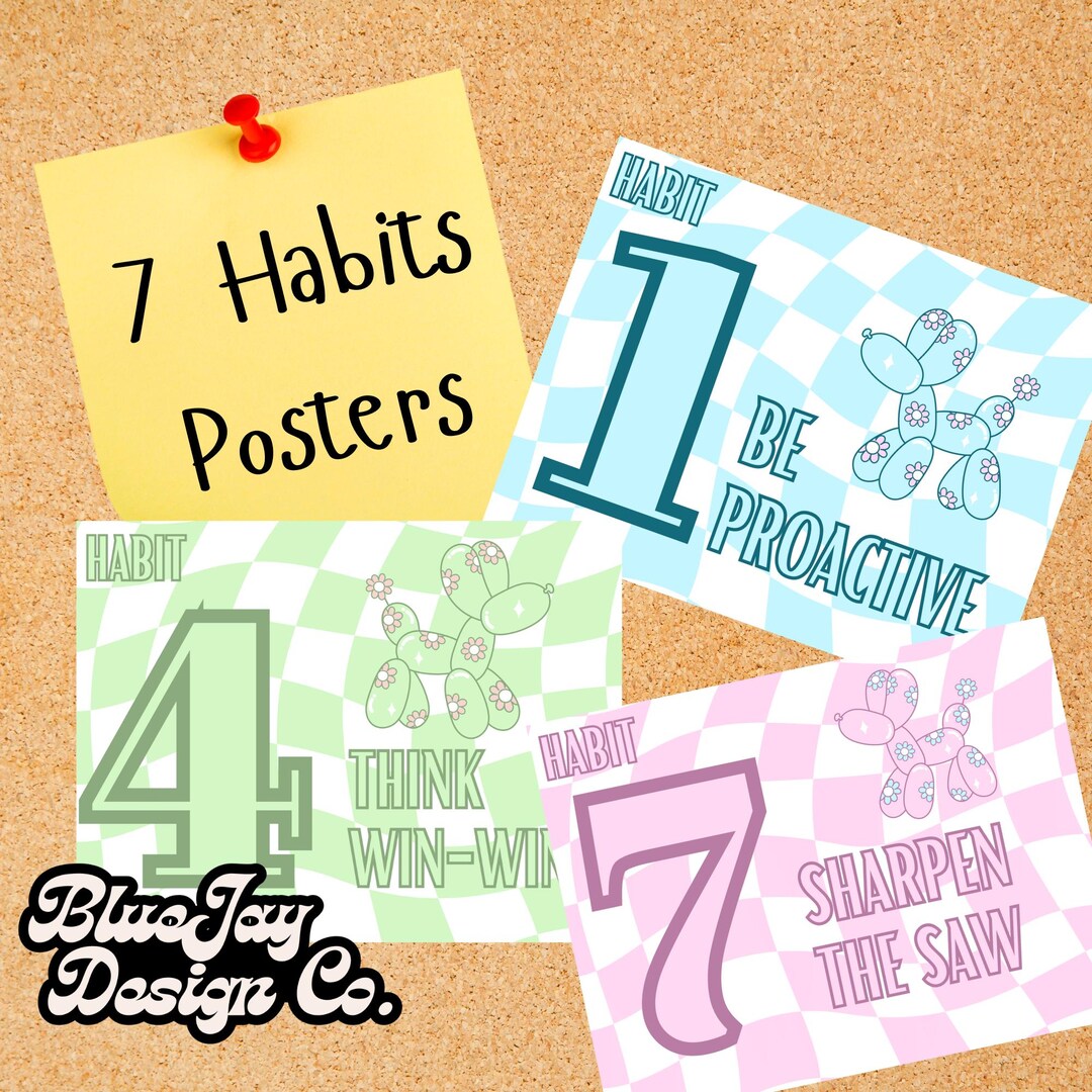 7 Habits Classroom Posters Png, 7 Habits of Healthy Kids Posters ...
