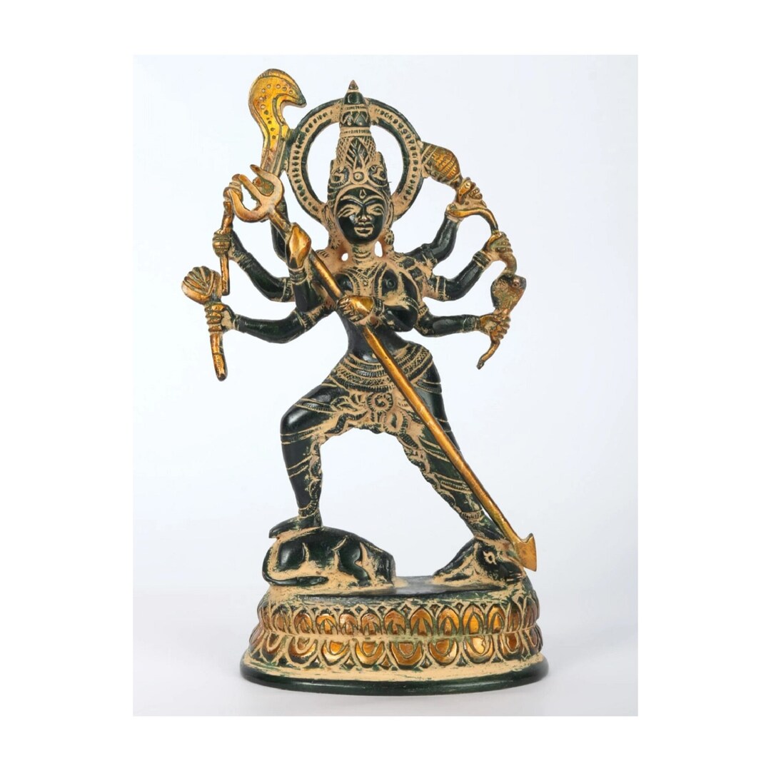 Astabhujadhari Durga, in Her Relentless Pursuit of Adharma in Brass ...