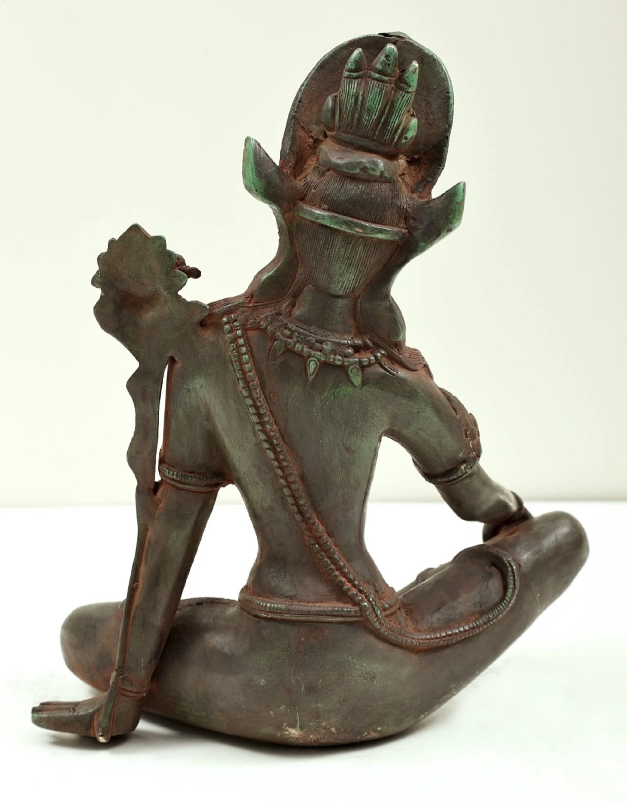 Seated Indra, the Head Lowered Handmade Brass Lord Indra Statue Indra ...