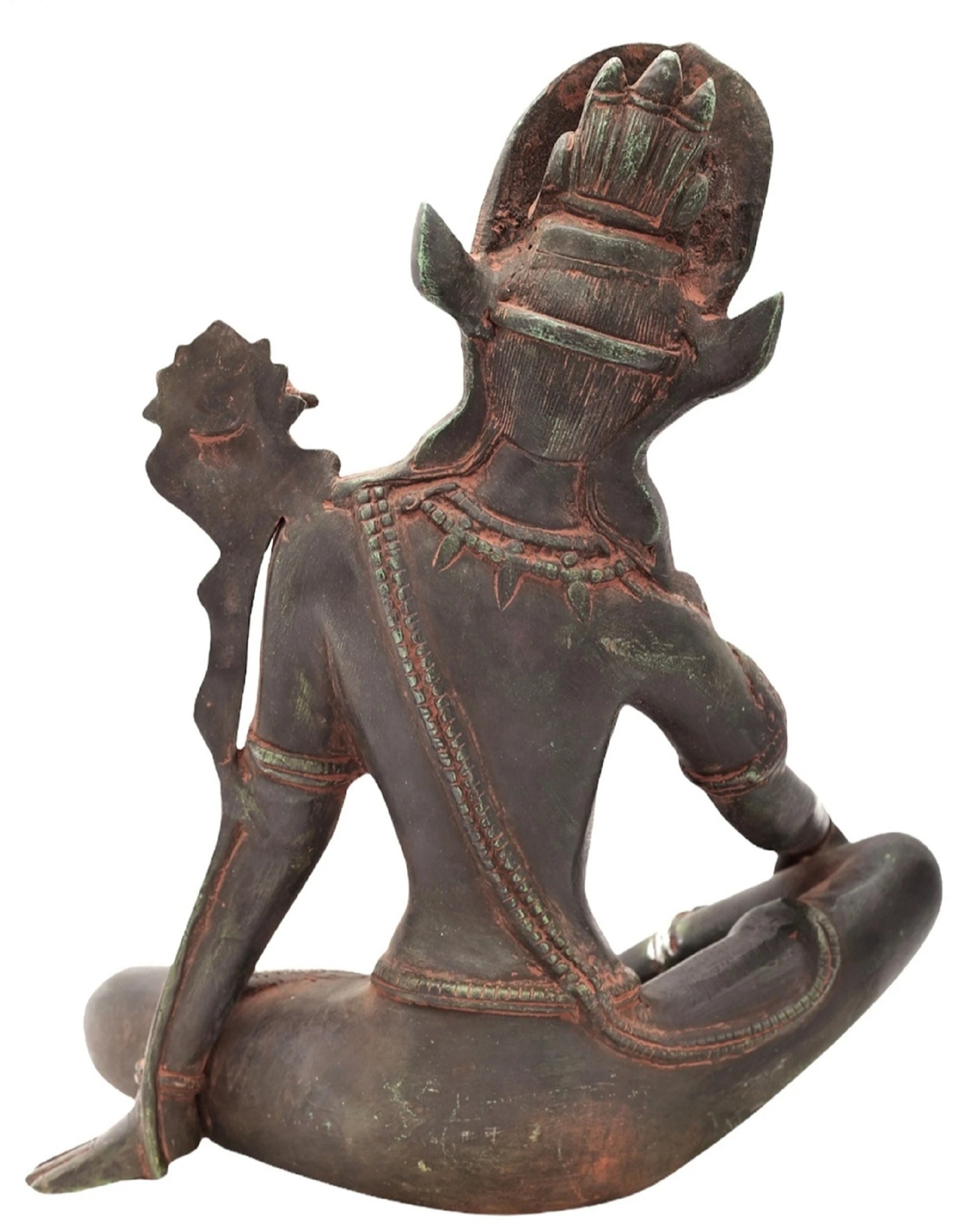 Seated Indra, the Head Lowered Handmade Brass Lord Indra Statue Indra ...