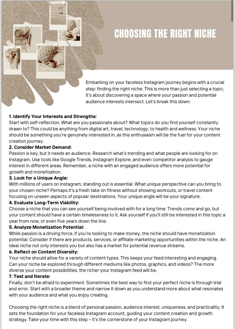 Faceless Marketing Guide 44 Pages - Etsy