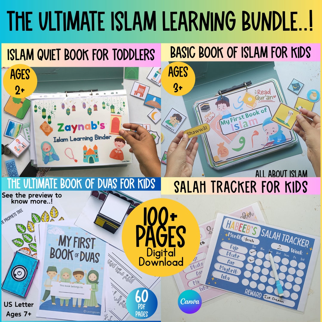 Islam Learning Binder Bundle, Islamic Homeschool Bundle, Kids Islam ...