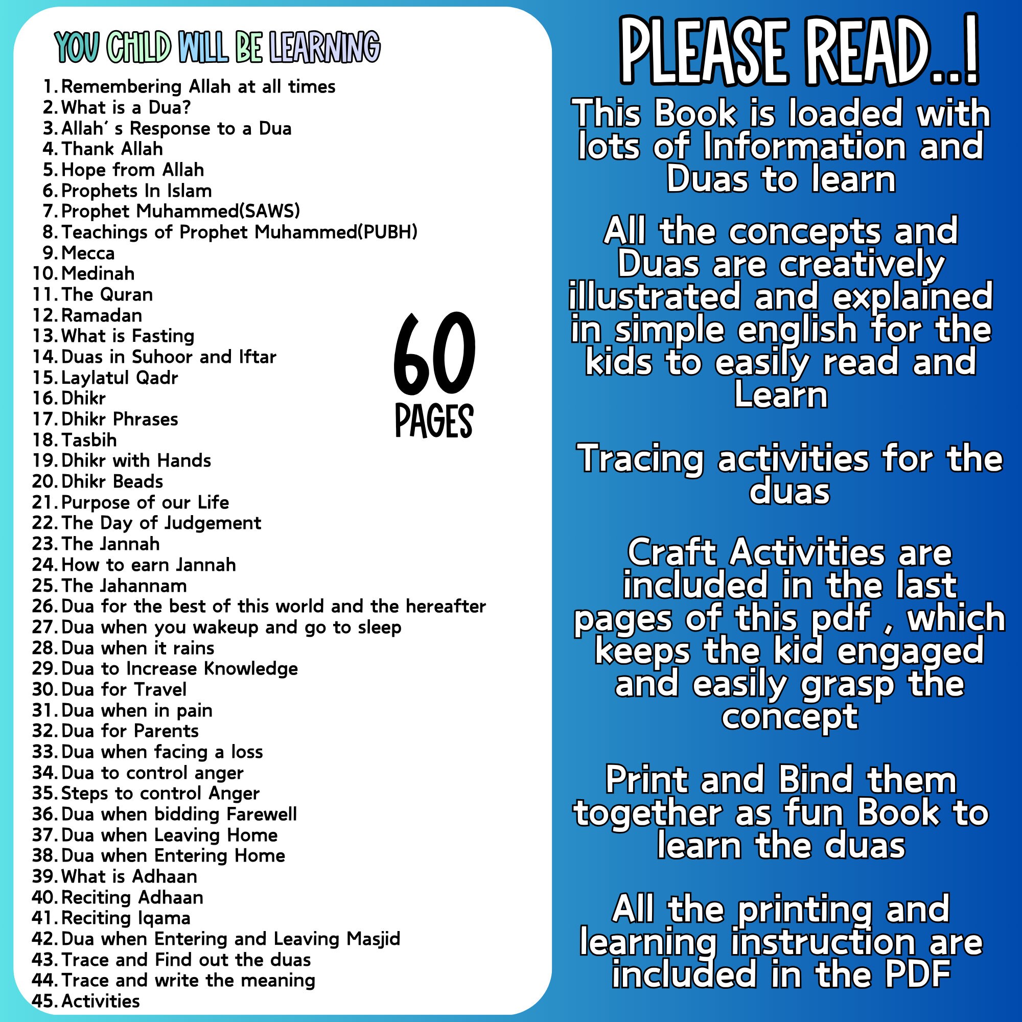 Islam Learning Binder Bundle, Islamic Homeschool Bundle, Kids Islam ...