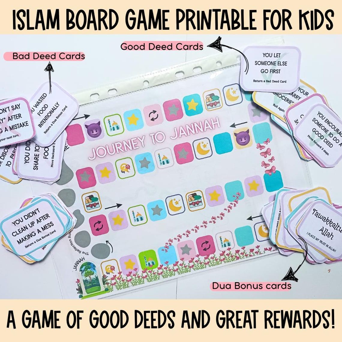 Islamic Kids Board Game Printable, Muslim Homeschool Resources, Kids ...
