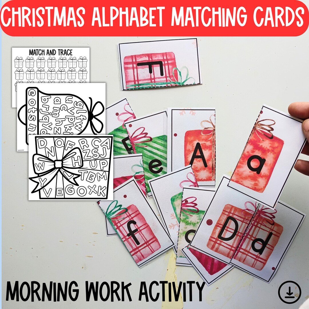 Christmas Gifts Alphabet Match ,preschool Curriculum, Christmas Letter ...