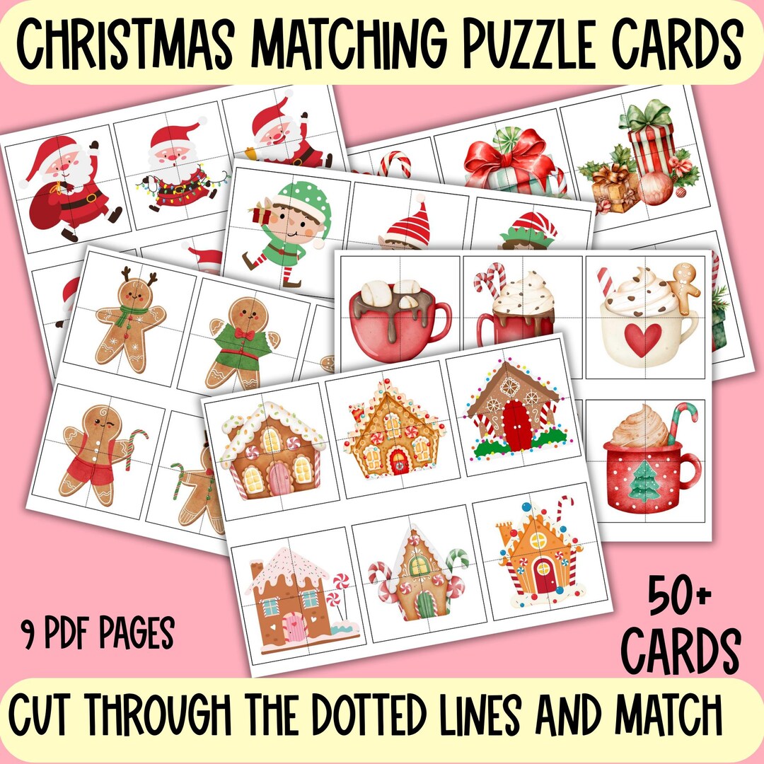 Christmas Preschool Matching Cards, Christmas Preschool Printable ...