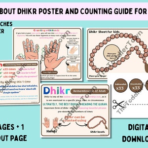 Islamic Kids Dhikr Busy Book, Homeschool Learning (PDF File) - Etsy