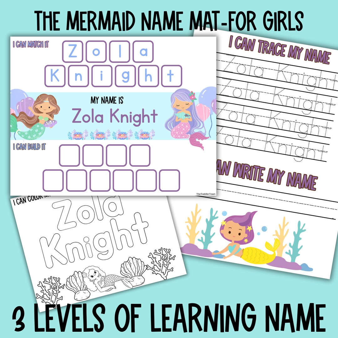 Toddler Busy Book Name Building, Tracing and Writing Activity ...