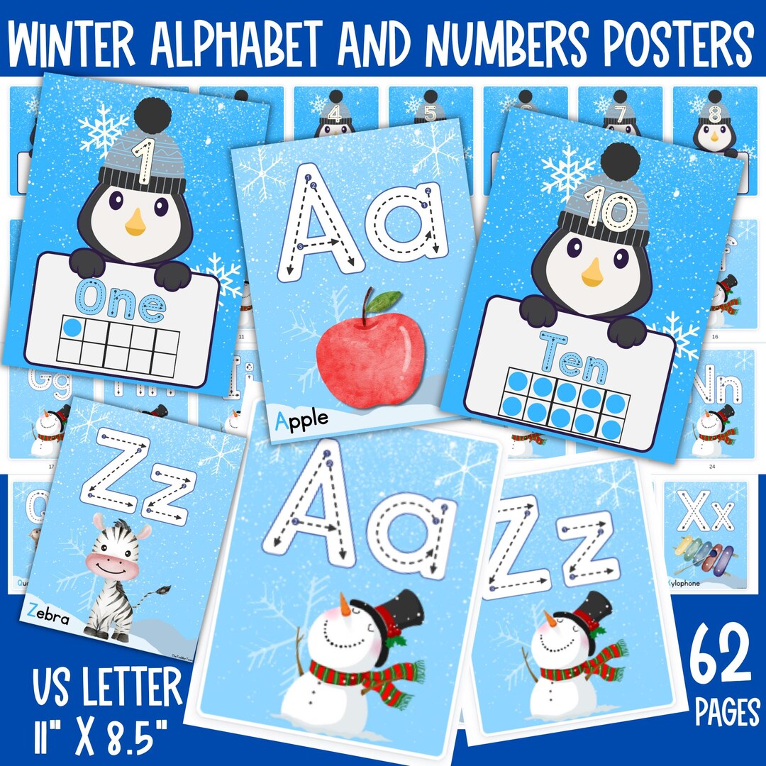 Winter Classroom Poster for Preschool, Alphabet Poster,preschool ...