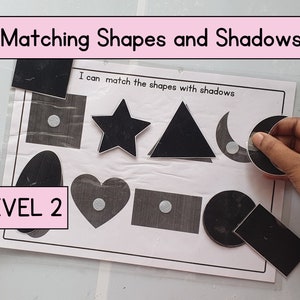 Colors and Shapes Matching Activity, Toddler Busy Book Worksheets ...
