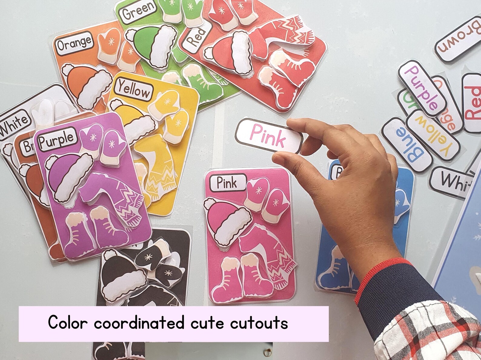 Winter Preschool Curriculum, Color Matching Activity, Snowman Dress Up ...