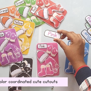 Winter Preschool Curriculum, Color Matching Activity, Snowman Dress Up ...