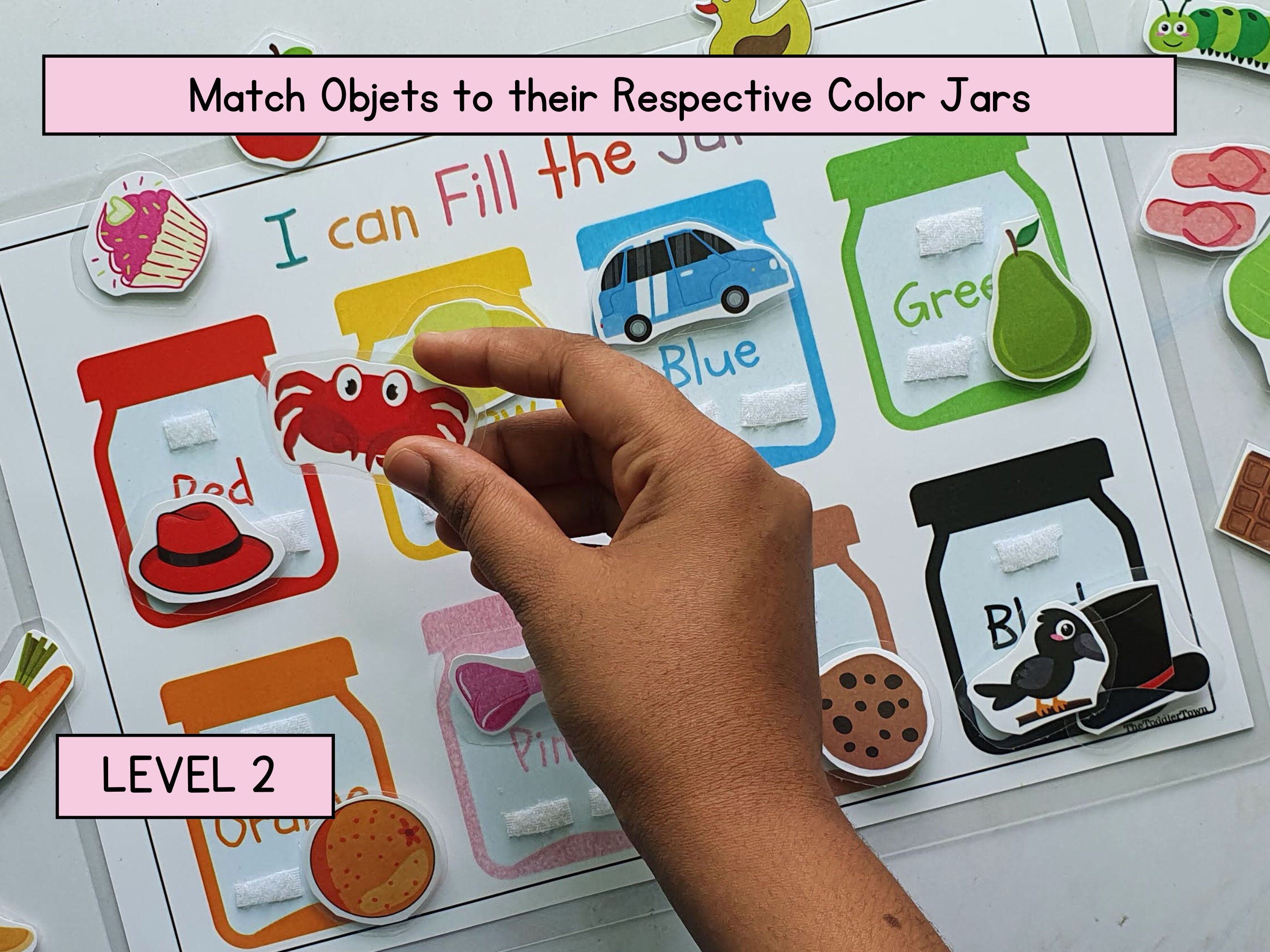 Colors and Shapes Matching Activity, Toddler Busy Book Worksheets ...