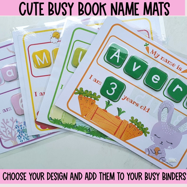 Toddler Name Building Activity, Toddler Busy Book, Preschool Curriculum ...