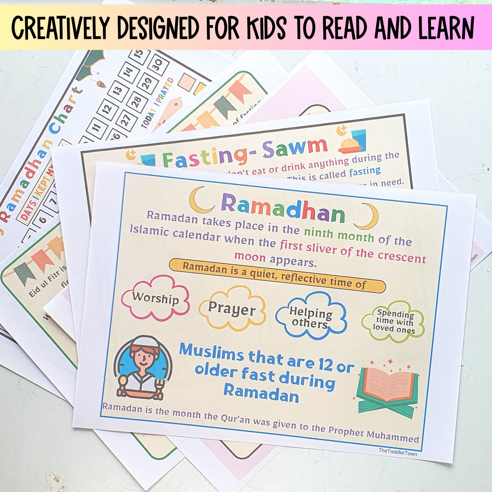 Ramadan Kids' Activity Chart, Homeschool Printable (PDF) - Etsy