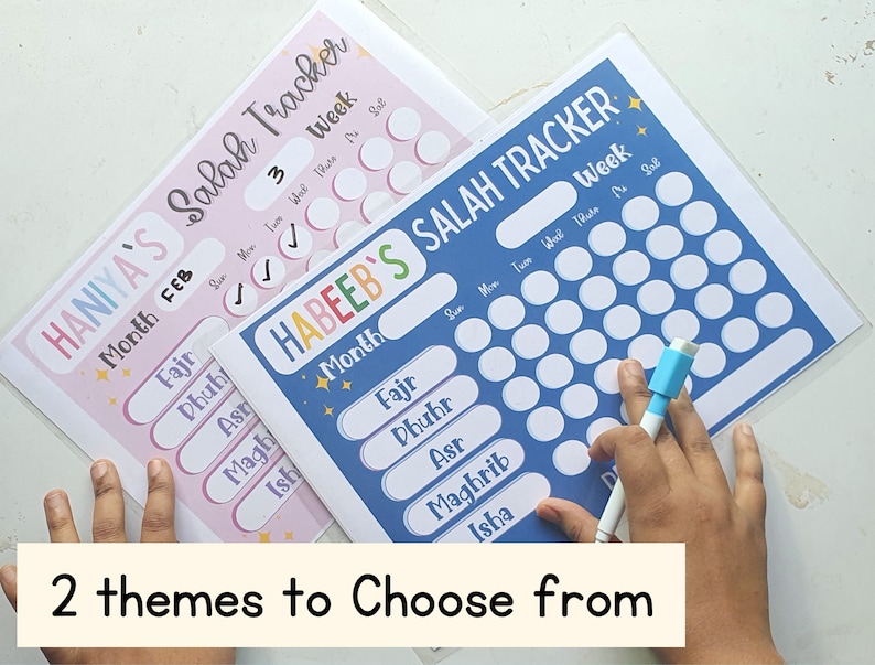 Printable Personalized Prayer Chart Salah Chart Namaz Chart Prayer ...