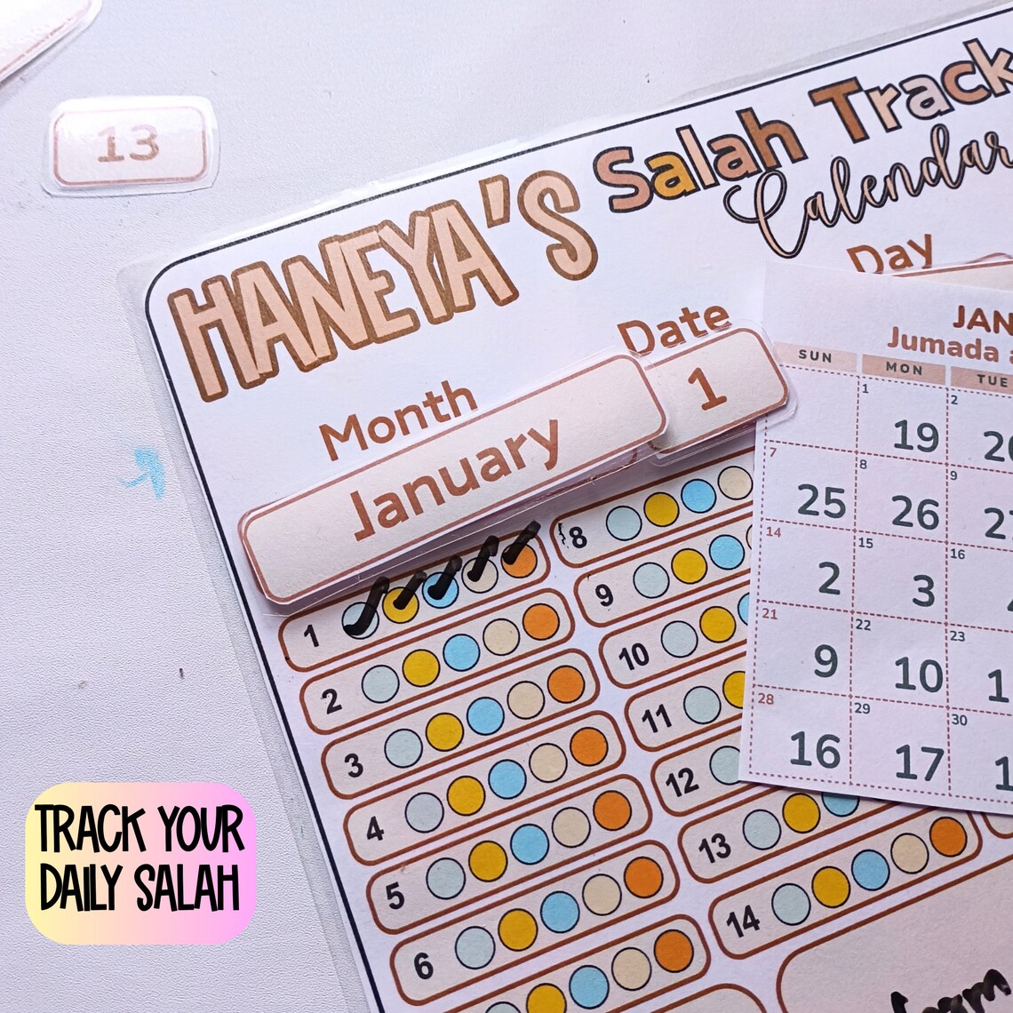 Salah Tracker Calendar for Kids- Namaz Chart-muslim Child Gifts ...