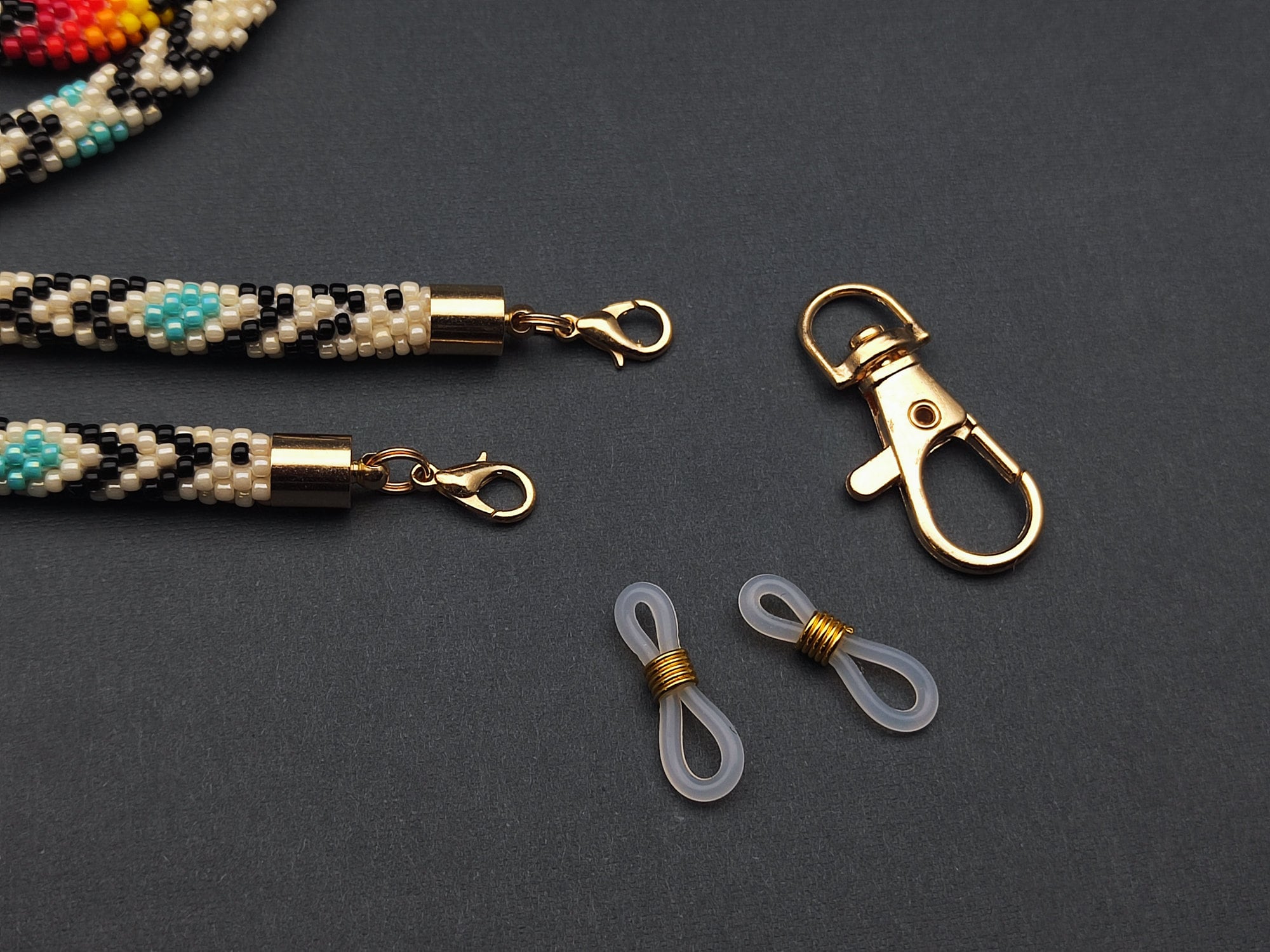 Beige Ethnic Style Lanyard Colorful Fashion Lanyard Beadwork - Etsy