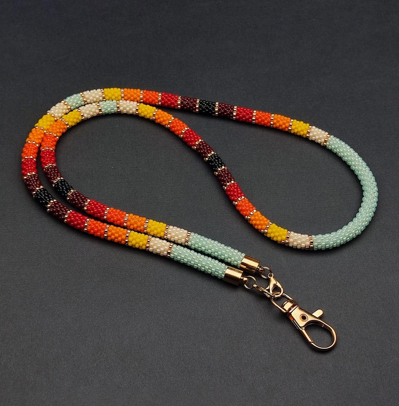 Beaded Teacher Lanyard: Native American Style Badge Holder - Etsy