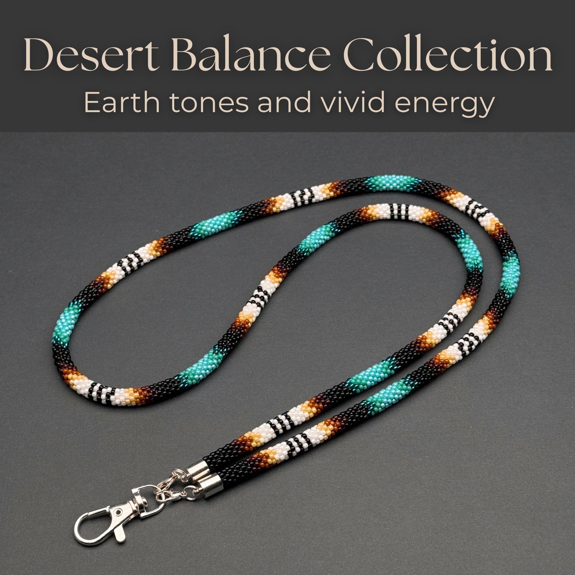 Beaded Lanyard for ID Badges: Native Style Badge Holder - Etsy