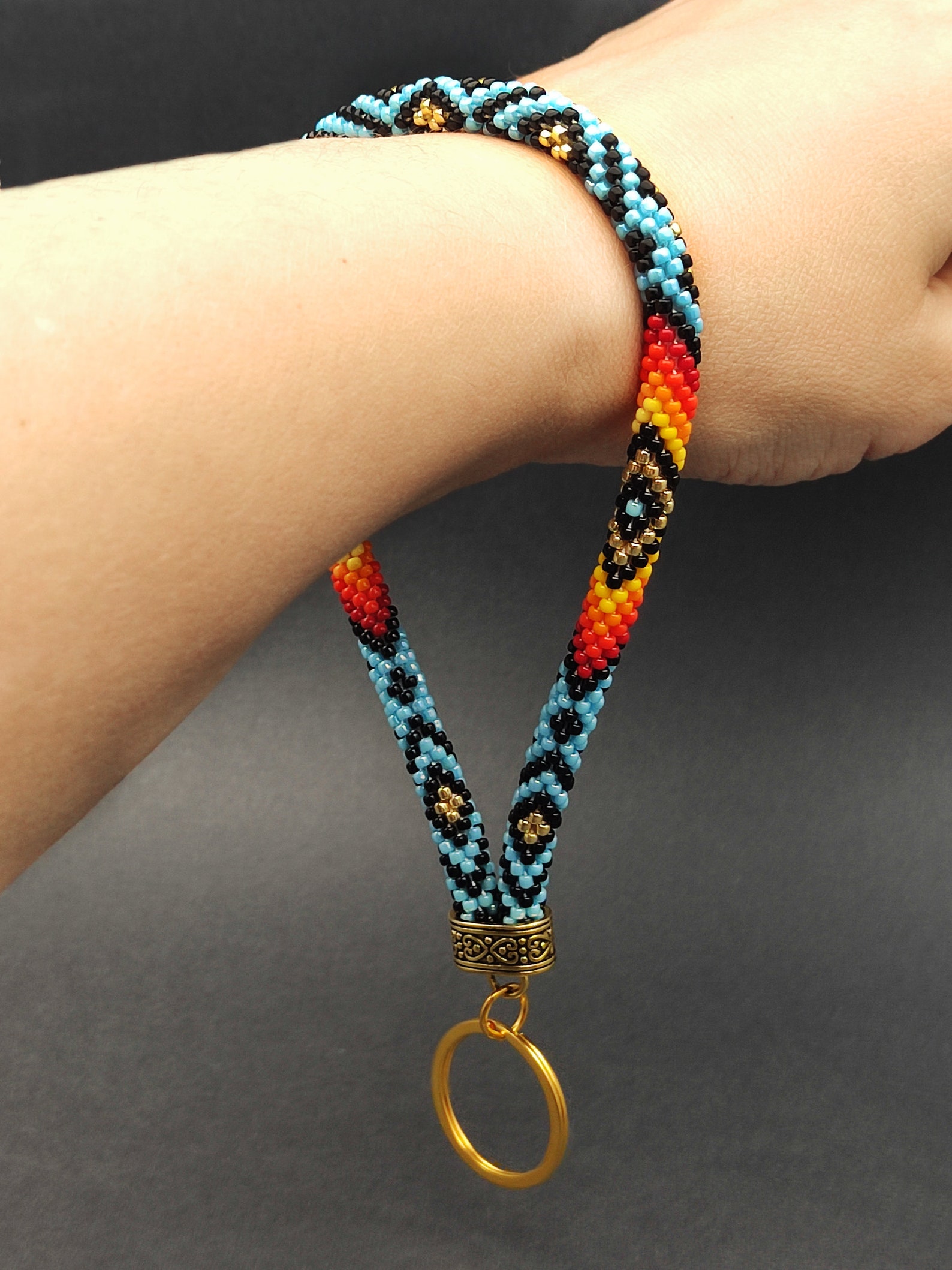 Native American Style Wrist Lanyard Wrist Keychains for - Etsy