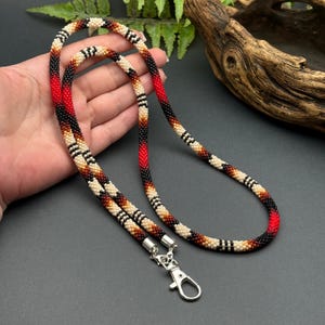 Handmade Native Beaded Lanyard for ID Badge - Versatile Eyeglass Chain ...