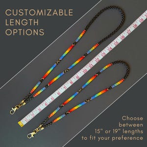 Handmade Beaded Lanyard: Colorful Beadwork for Keys or ID Badges - Etsy