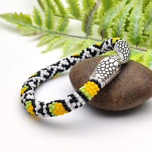 Yellow Snake Rope Bracelet Pattern, Pdf Pattern, Pattern Bracelet ...