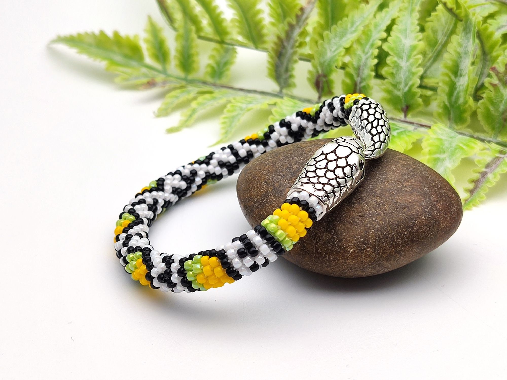 Yellow Snake Rope Bracelet Pattern, Pdf Pattern, Pattern Bracelet ...