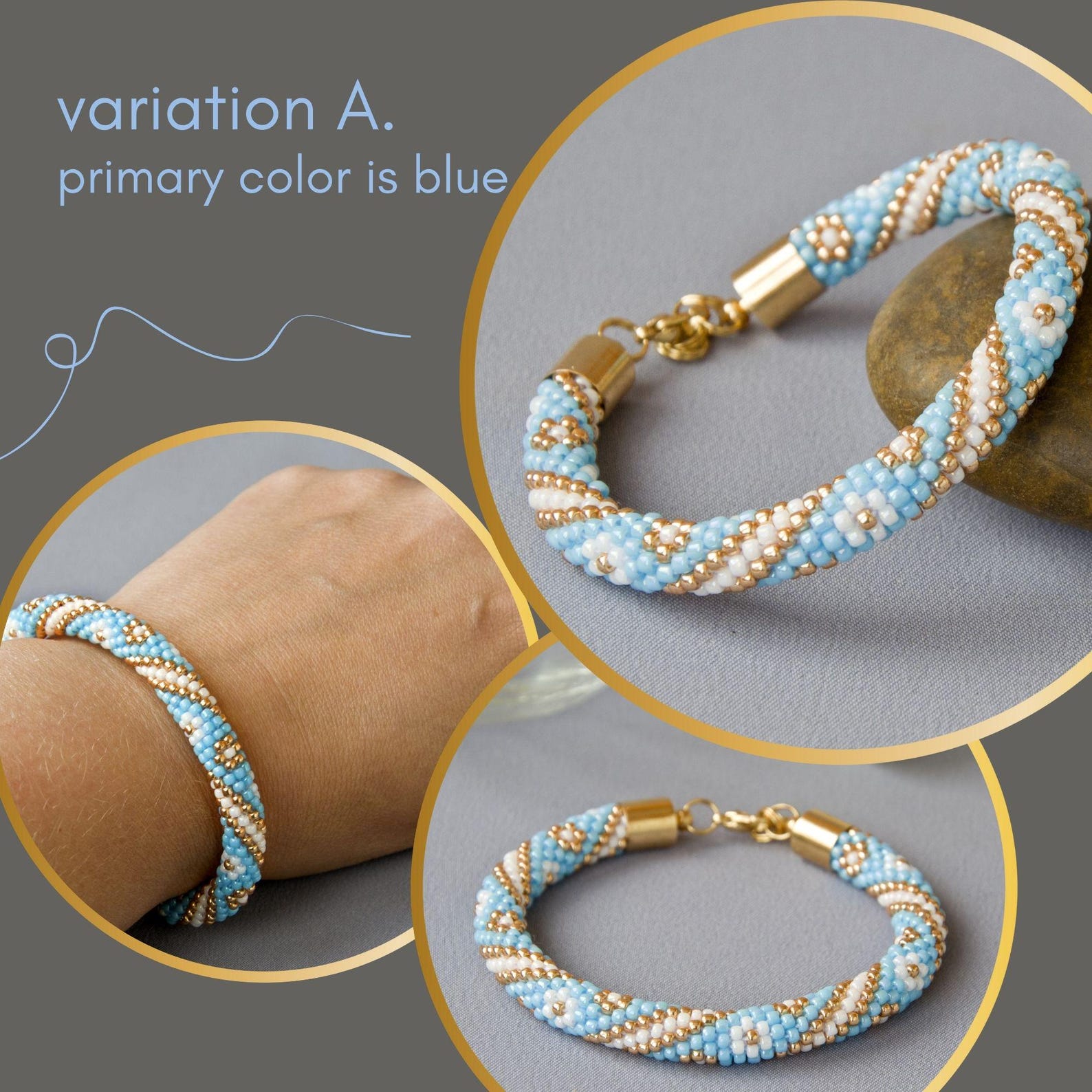 Beaded Bracelet Kit, Adult Craft Kit, Bead Crochet Kit Jewelry, Beaded ...
