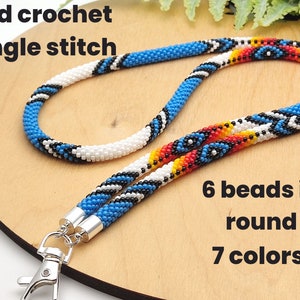 Beaded Lanyard Kit, Bead Crochet Lanyard DIY Kit, Jewelry Making Kit ...