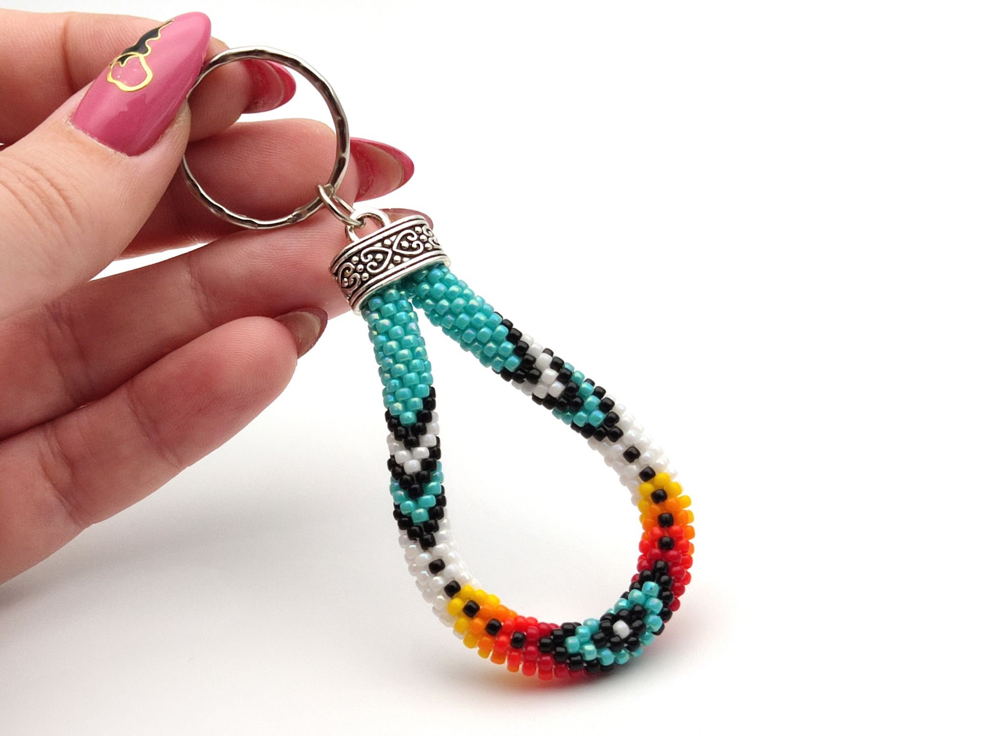 Keychain Making Kit - Seed Bead Craft, Crochet With Beads, Create Your ...