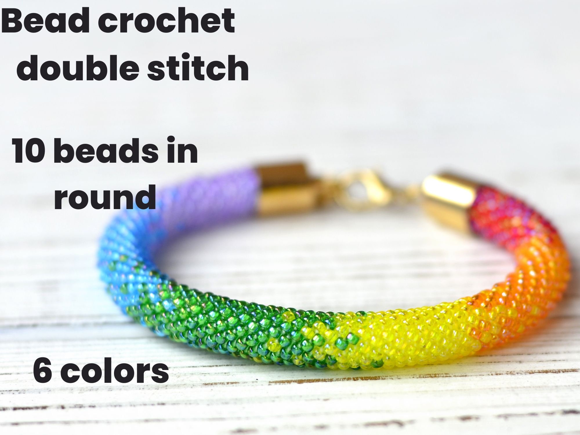 Bead Crochet Kit, Crochet With Beads Rope, DIY Rope Bracelet Kit ...